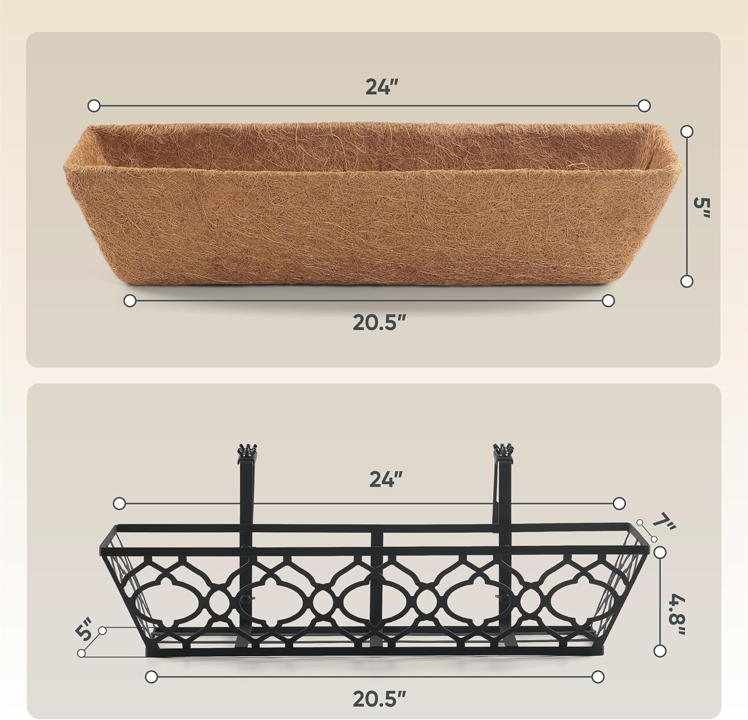 2B-GARDEN Window Deck Railing Planter Boxes Review: Weatherproof Metal ...