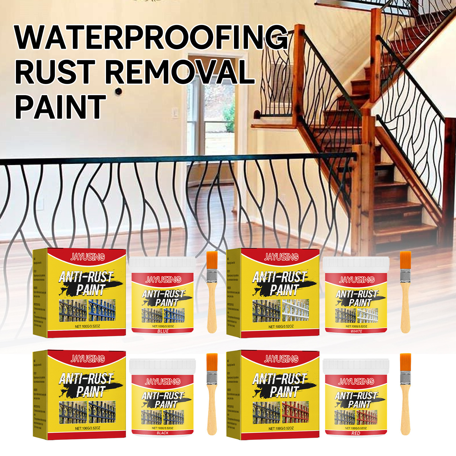 Metal Rust-Proof Paint for Iron Doors and Railings - Durable and Long ...