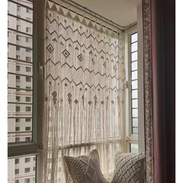 Transform Your Space with the Finished Hoop Door Curtain – A Handwoven ...